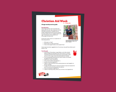 All ages service - Speakers notes - Christian Aid Resources