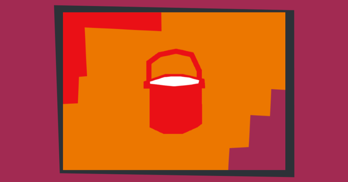 Collecting bucket - CA label - Christian Aid Resources