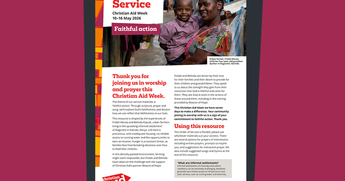 Order of service - Christian Aid Resources